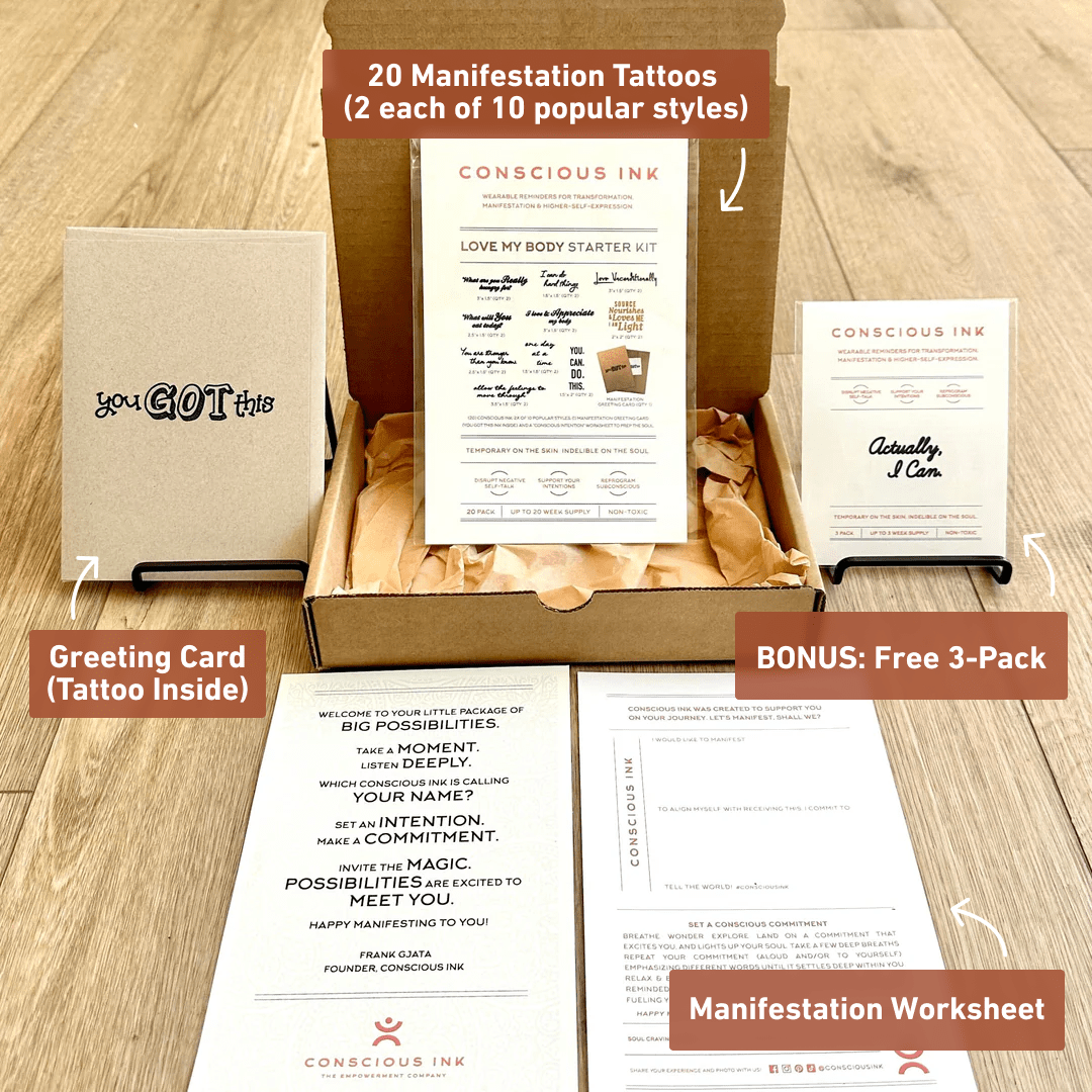 Love My Body Starter Kit (Save 38%) – Conscious Ink