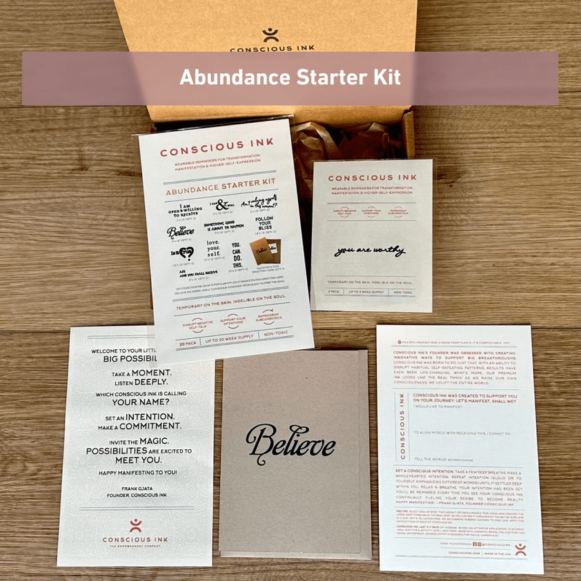 Abundance Starter Kit: Begin Your Conscious Ink Journey - Save 38%