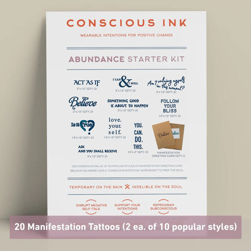 Abundance Starter Kit: Begin Your Conscious Ink Journey - Save 38%