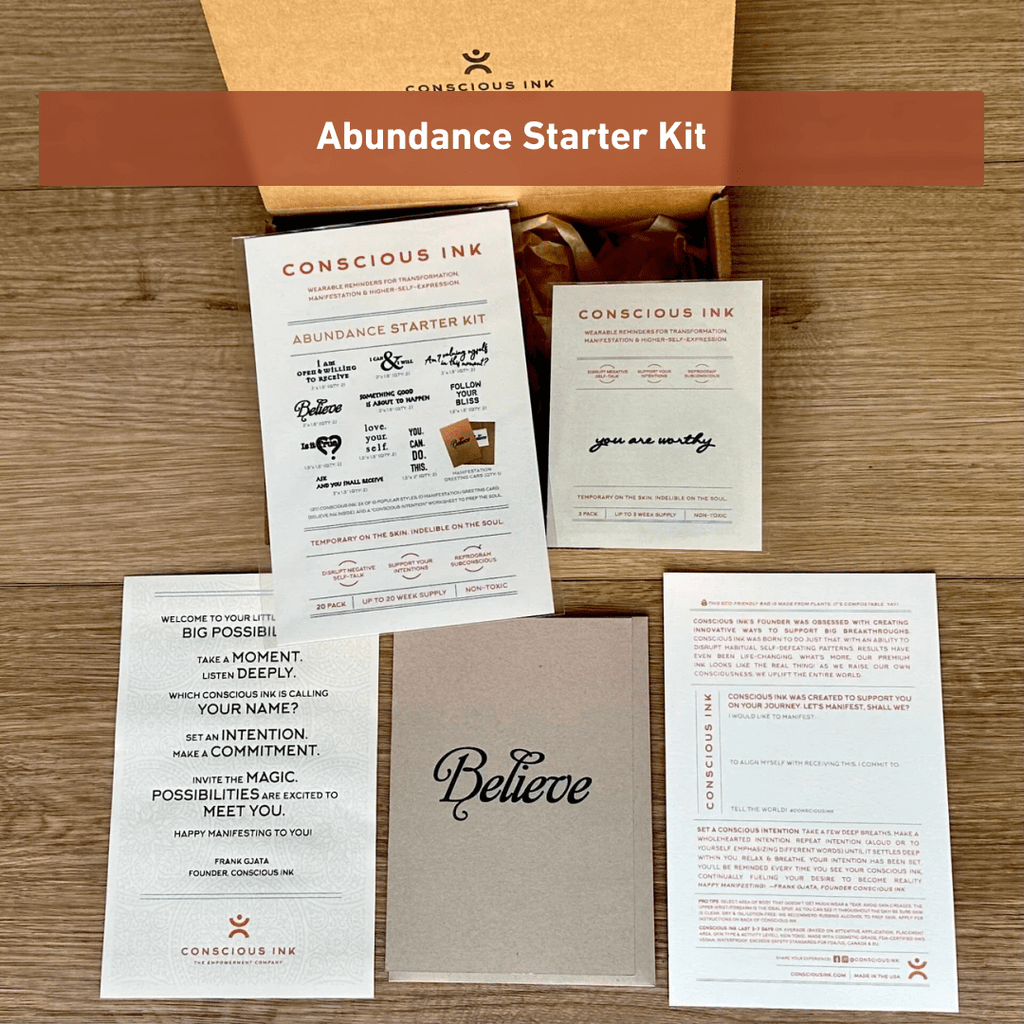 Abundance Starter Kit: Begin Your Conscious Ink Journey - Save 38%