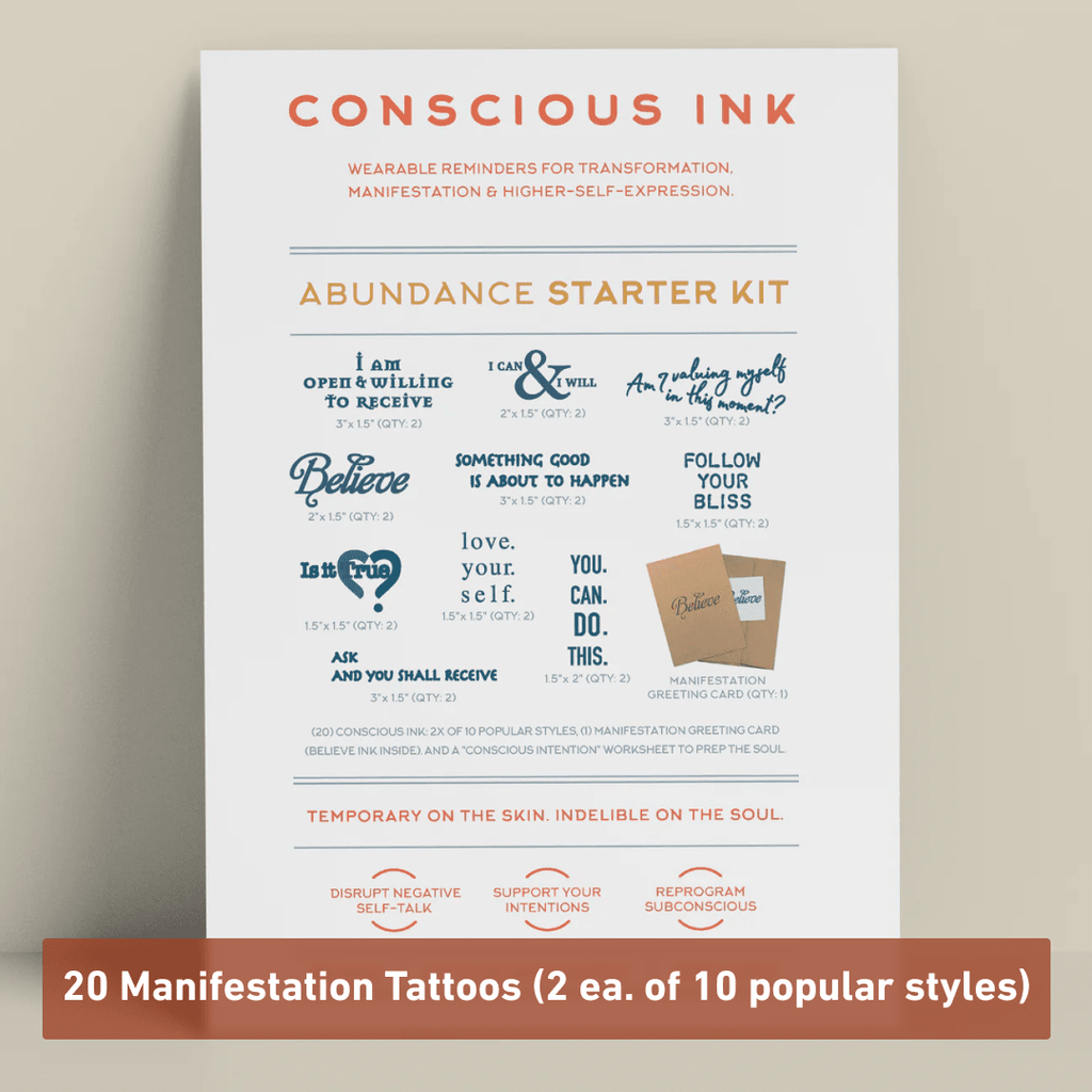 Abundance Starter Kit: Begin Your Conscious Ink Journey - Save 38%