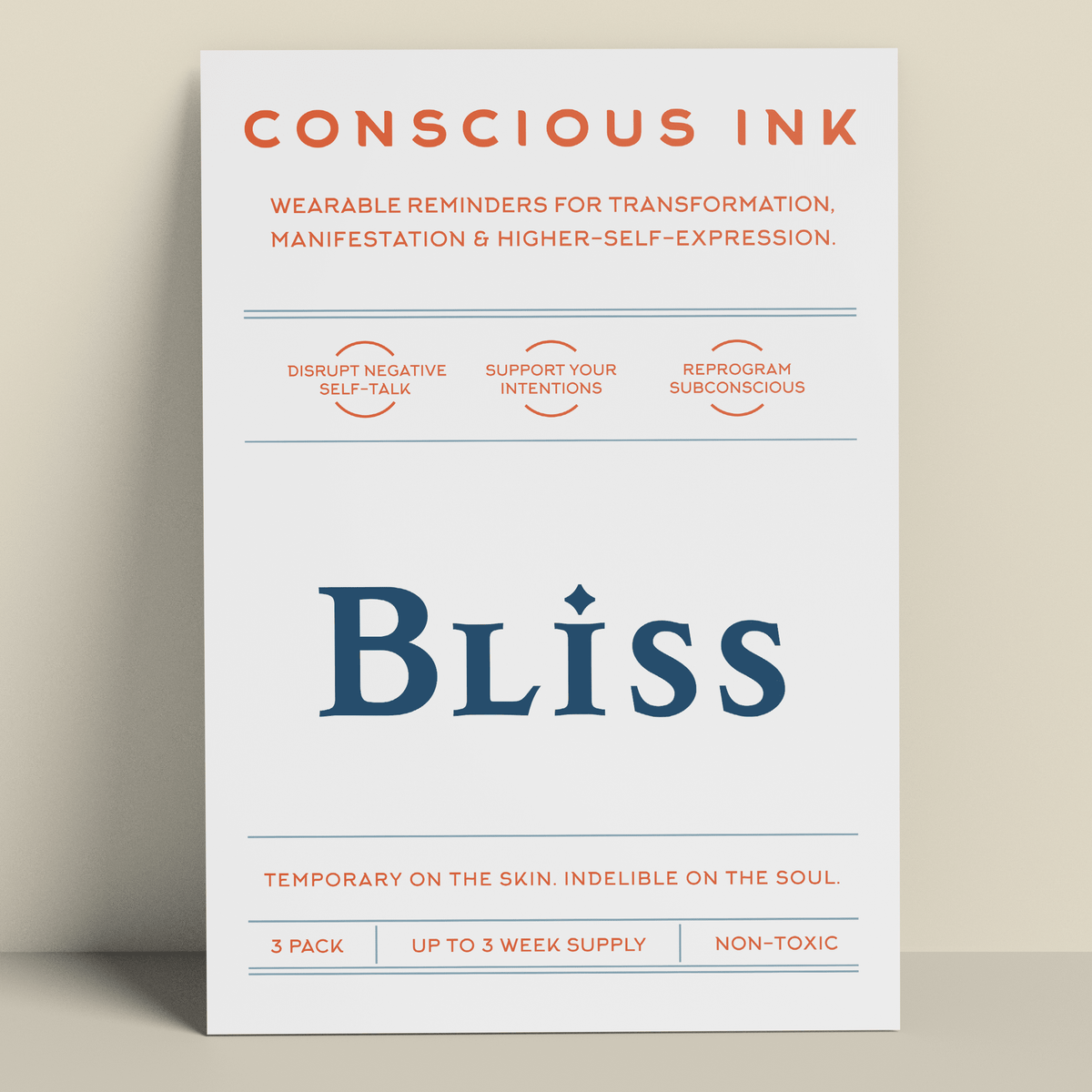 Bliss Temporary Tattoo - Bliss Manifestation Tattoo – Conscious Ink