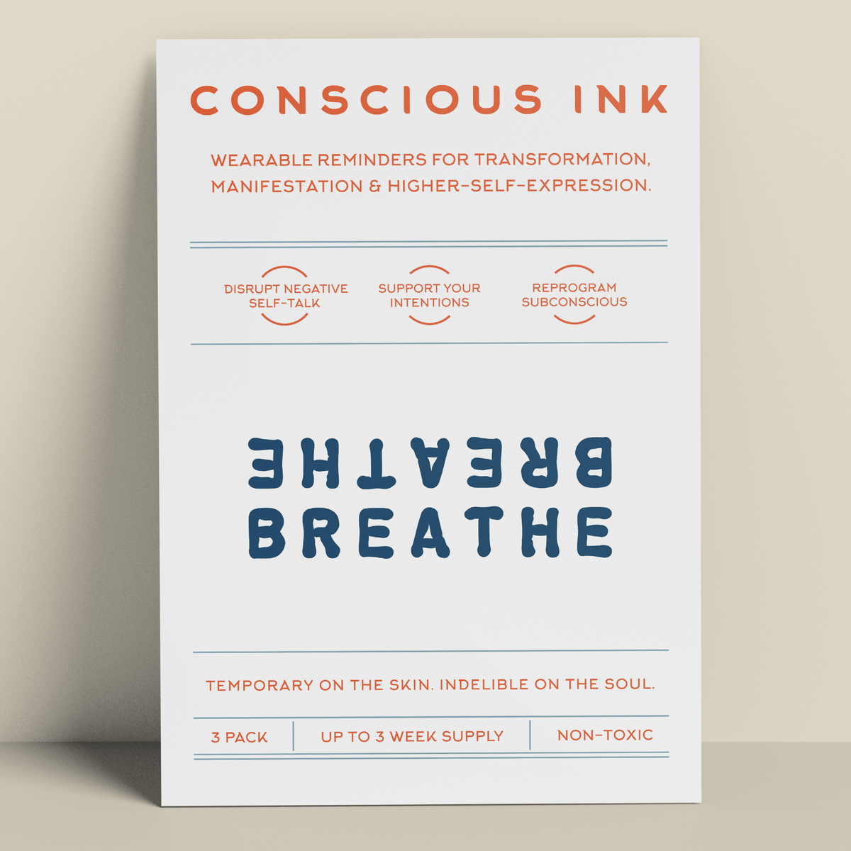 BREATHE BREATHE Temporary Tattoo - BREATHE BREATHE Manifestation Tattoo ...