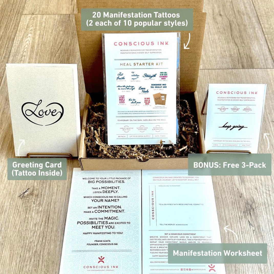 Abundance Temporary Tattoo Pack - Abundance Manifestation Tattoo Pack ...