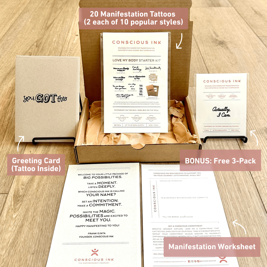 Love My Body Starter Kit (Save 38%) – Conscious Ink