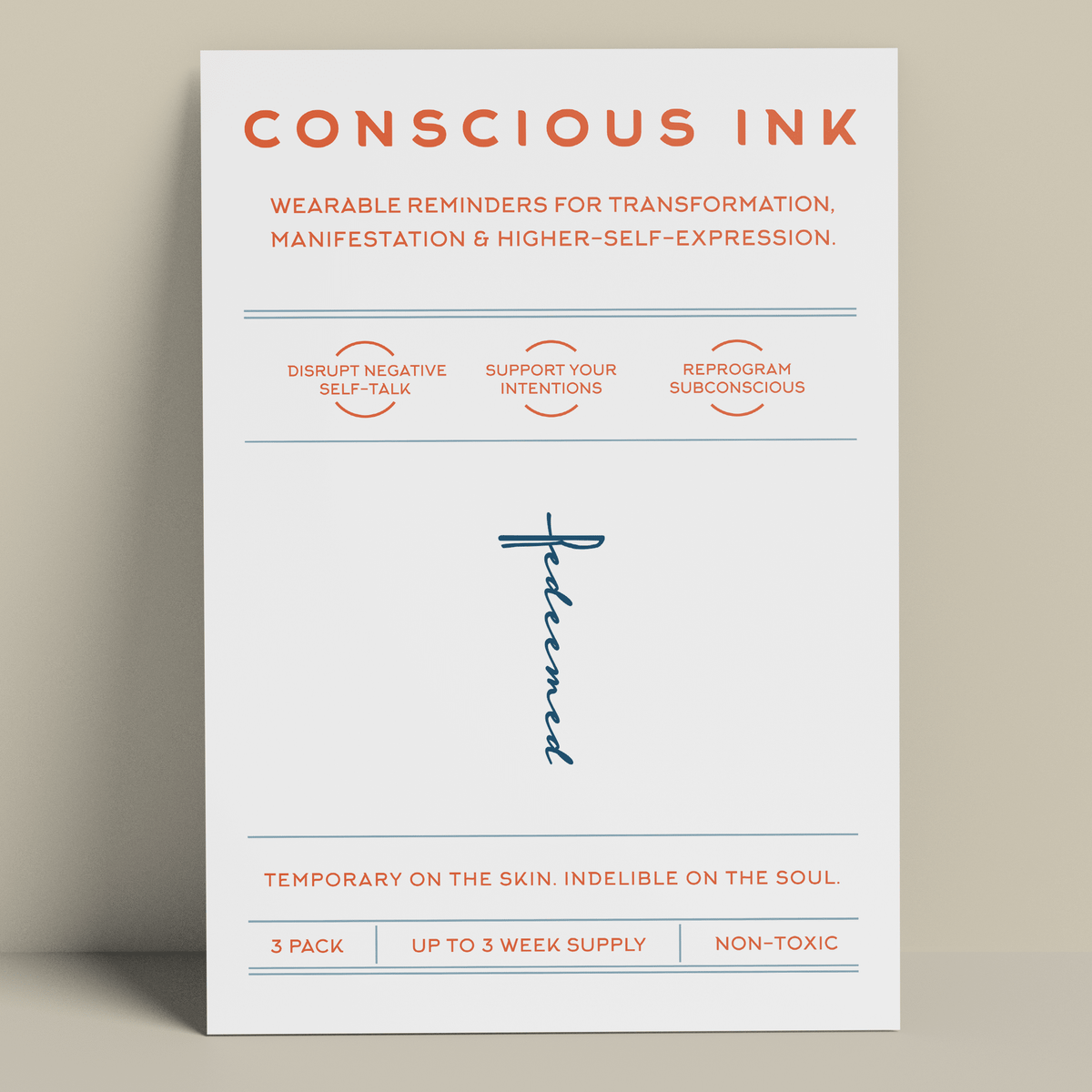 Redeemed (Cross) Temporary Tattoo - Redeemed (Cross) Manifestation ...
