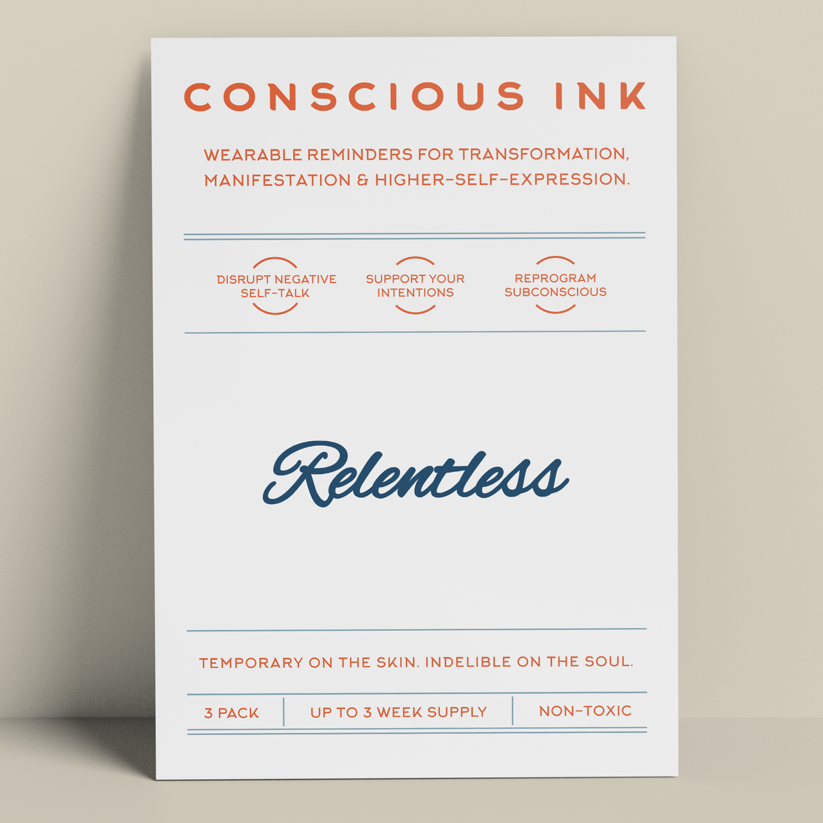 Relentless Temporary Tattoo - Relentless Manifestation Tattoo ...
