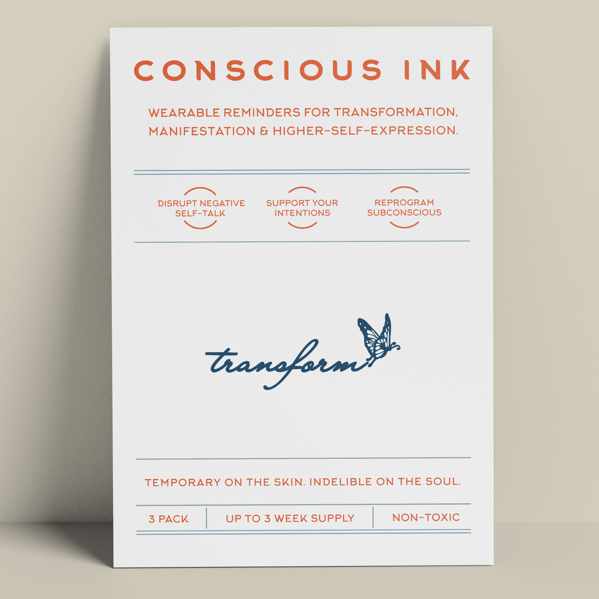 Transform Temporary Tattoo - Transform Manifestation Tattoo – Conscious Ink