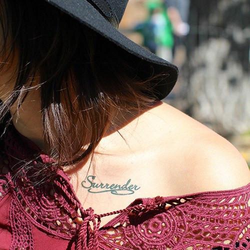 Surrender Temporary Tattoo - Surrender Manifestation Tattoo – Conscious Ink